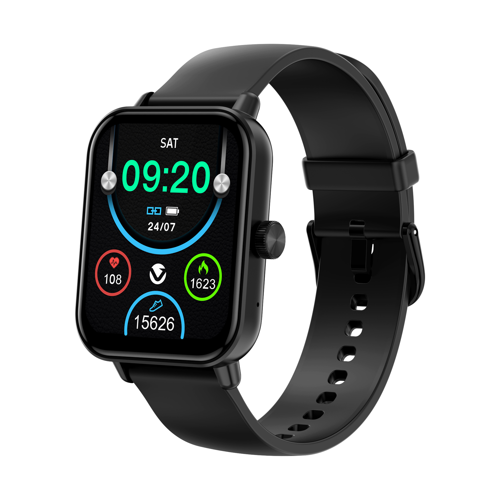 Volkano Chroma Series Smartwatch with Black Strap - Volkano